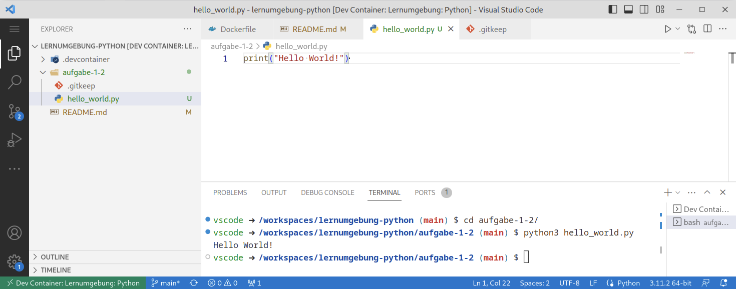 falls ihr bildschirm so ähnlich aussieht haben sie die aufgabe erfüllt